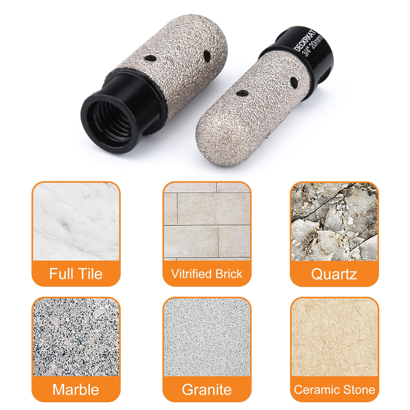 Snapklik.com : 3/4” Diamond Finger Milling Bit, 20mm Round Dry Grinding ...