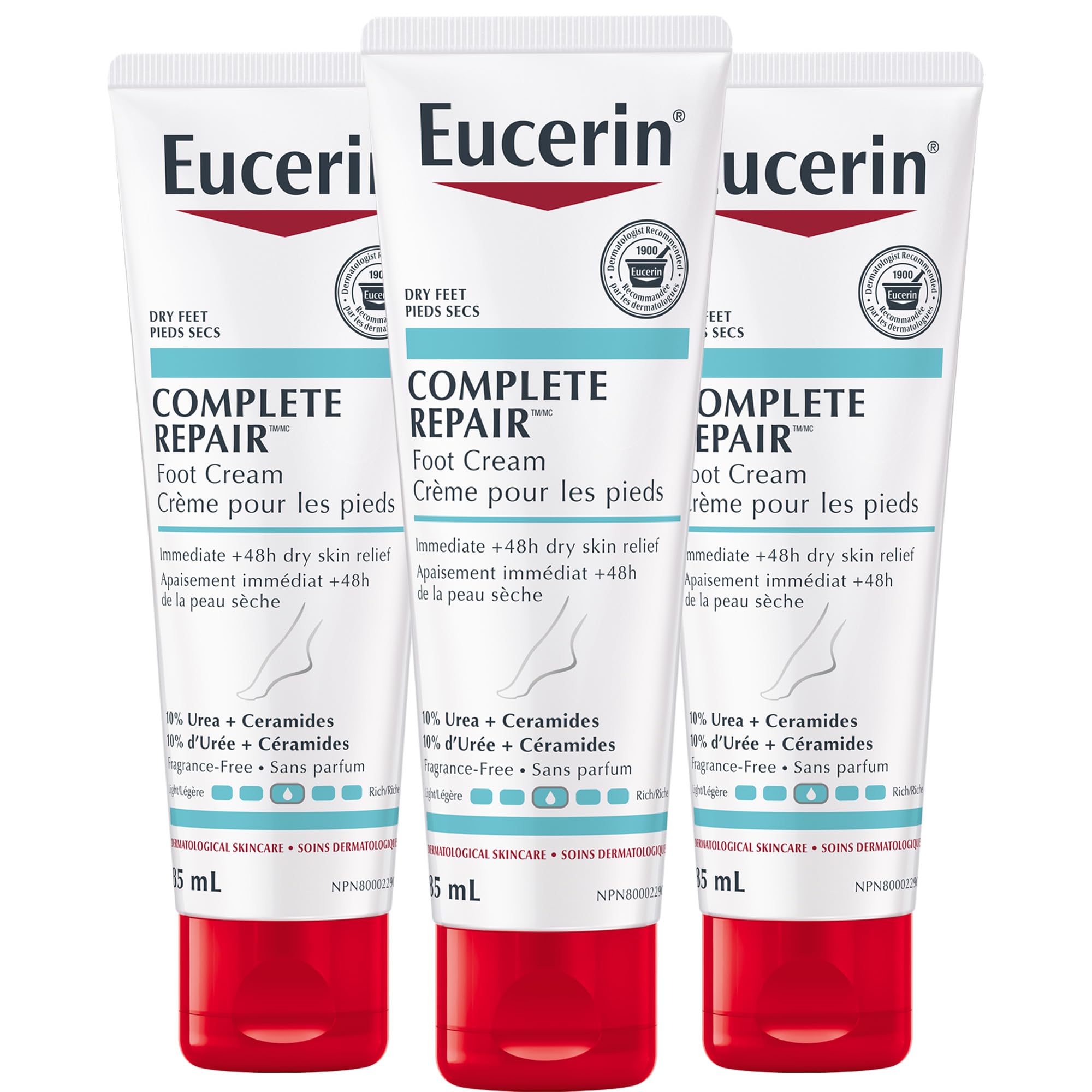 EUCERIN Complete Repair Moisturizing Foot Cream for Very Dry, Rough ...