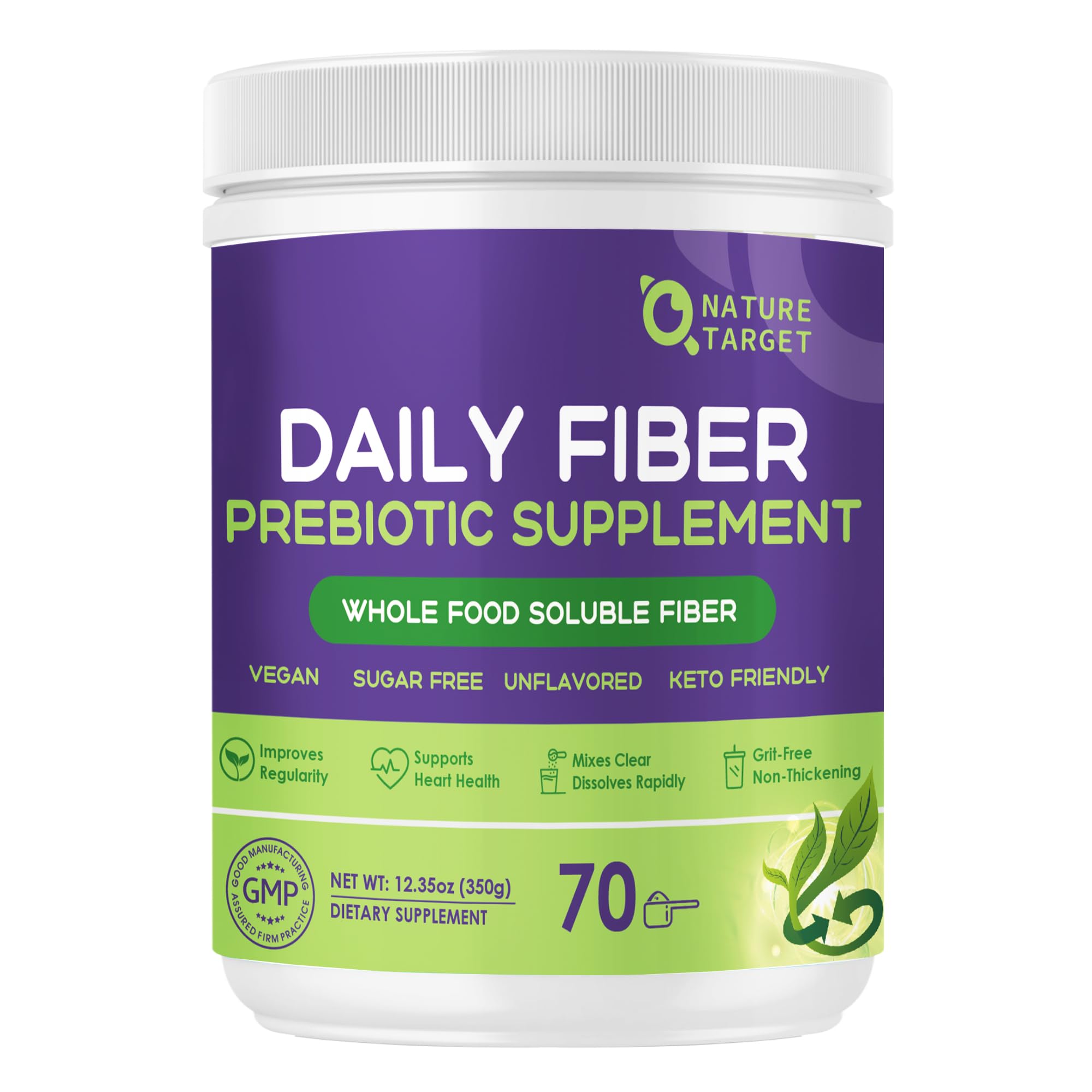 Amazon.com: Daily Fiber Supplement - Soluble Prebiotic Fiber Powder for ...