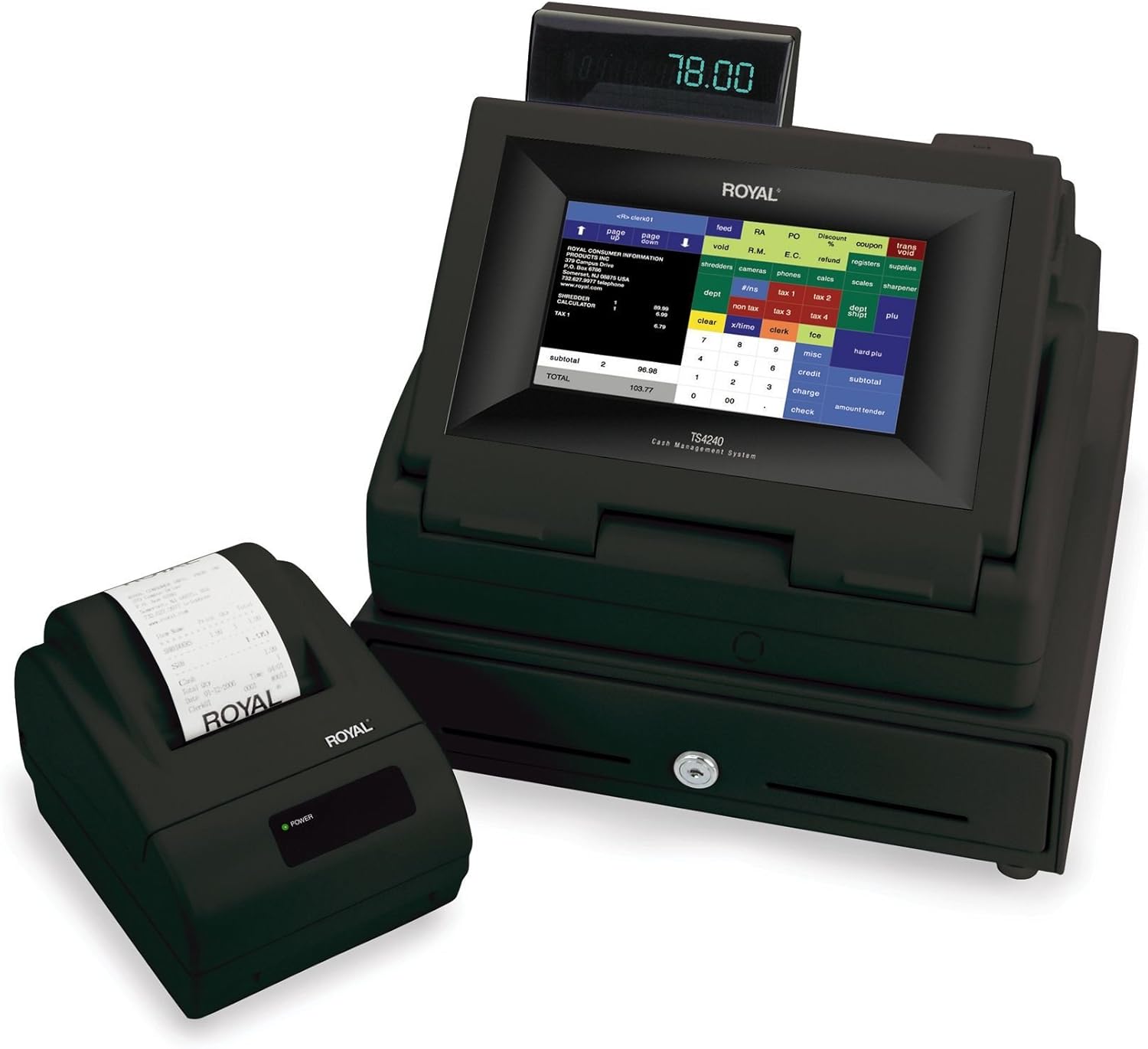 Amazon.com: Royal TS4240 LCD Touch Screen Restaurant and Retail Cash ...