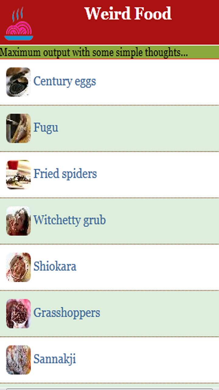 Weird Food-App im Amazon Appstore