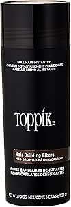 Toppik Hair Building Fibres Powder, Medium Brown, 55g Bottle - for A ...
