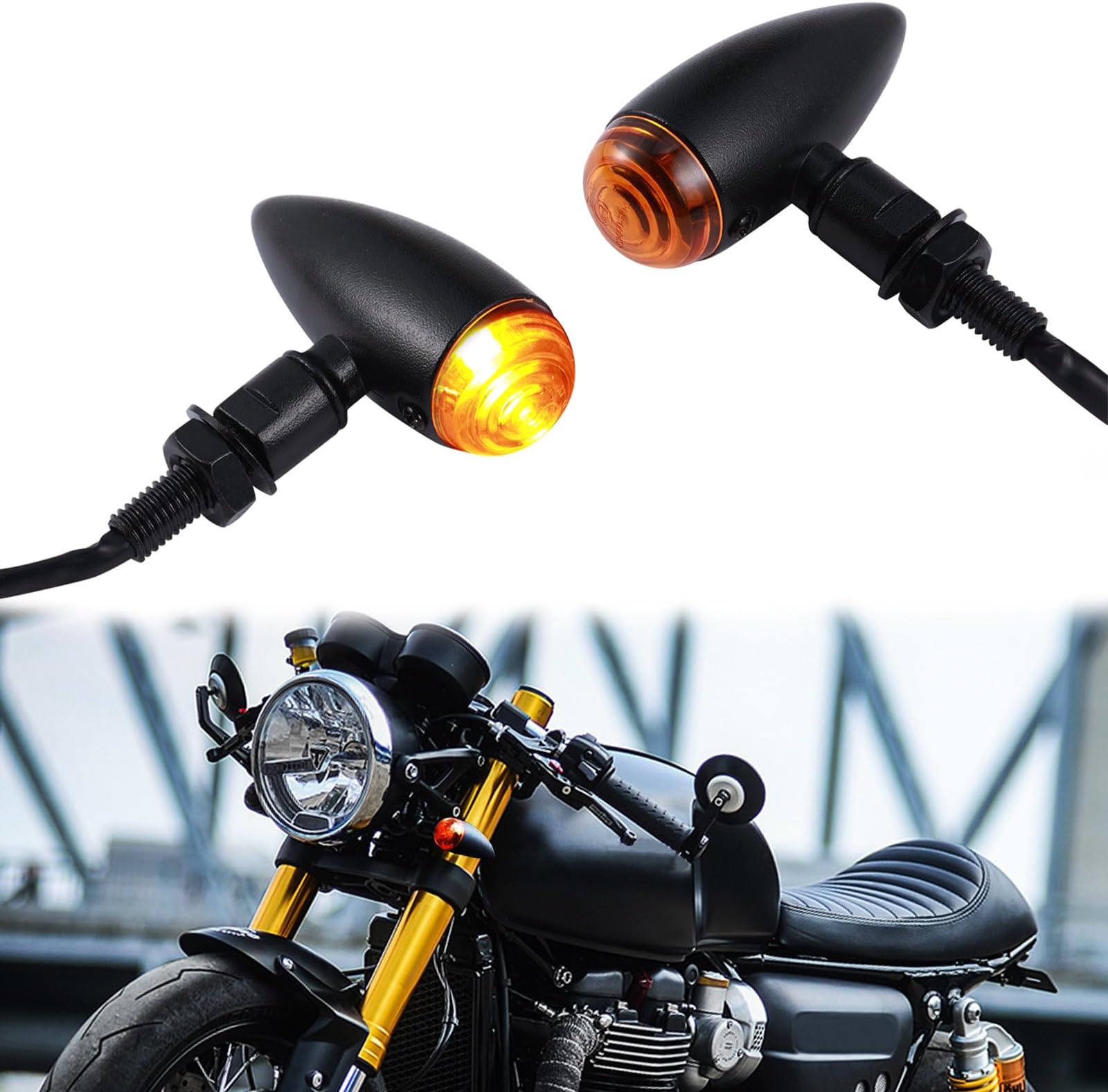 Tenglang Motorrad Blinker Anzeige für Harley Universal 12V Retro ...