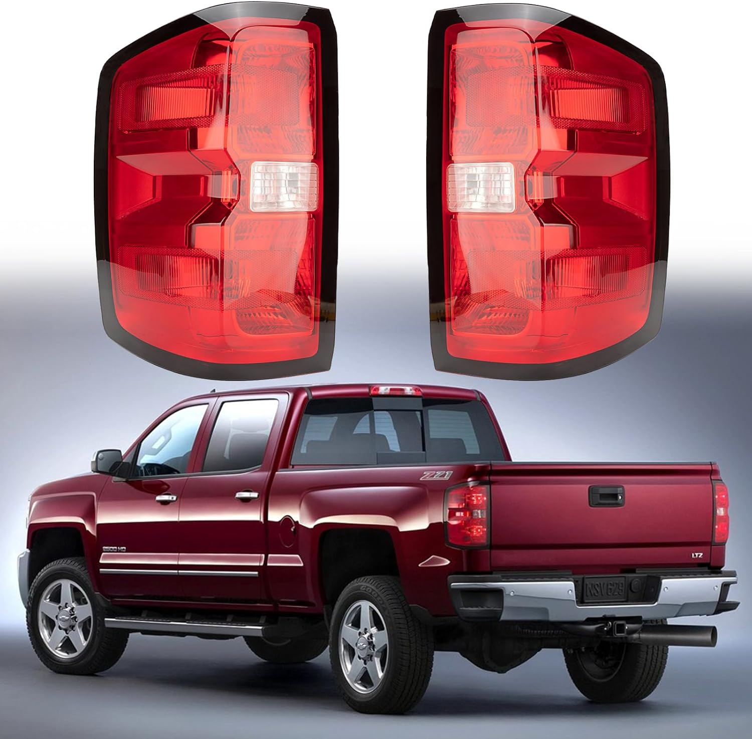 FOMIUZY Rear Tail Lights Assembly Fit Chevy Silverado 1500 2014 2015 ...