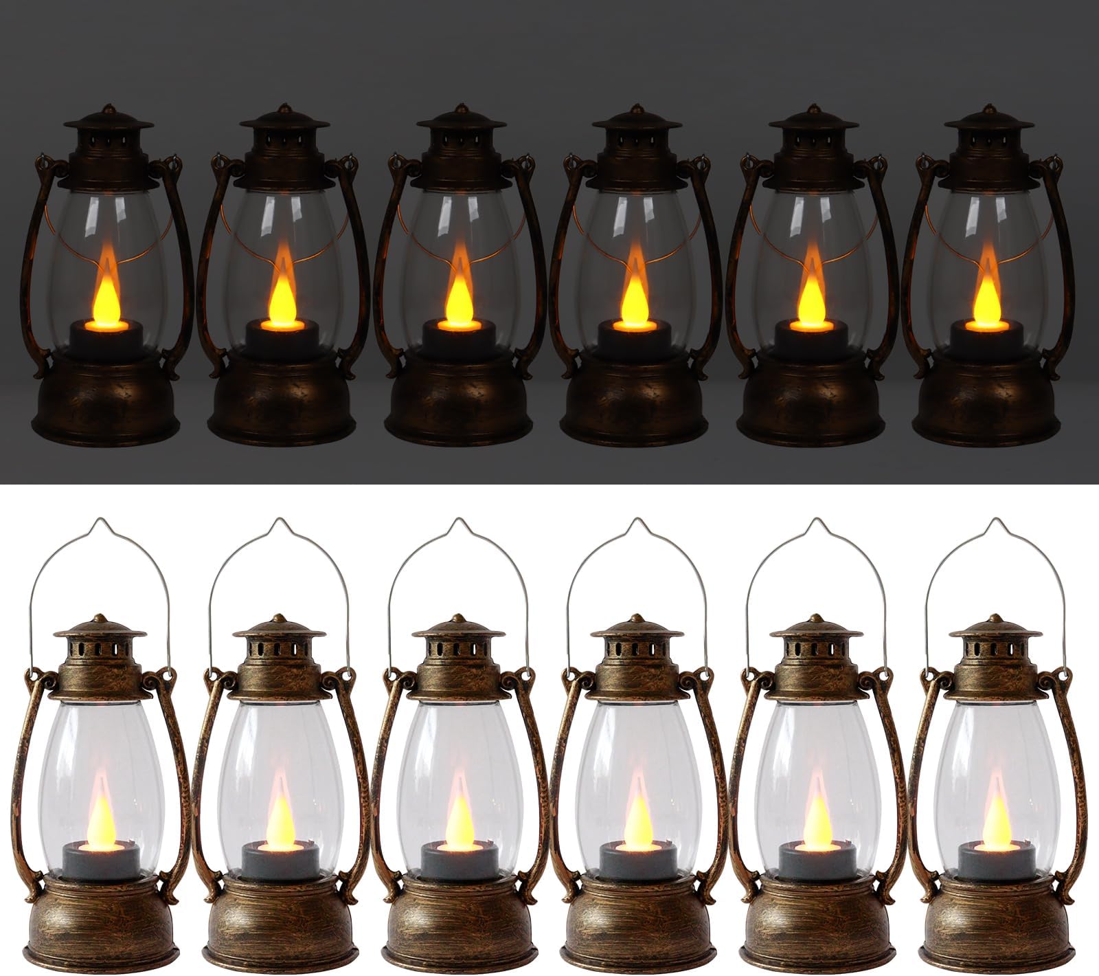 Amazon.com: LLQ 12 Pack Vintage Decorative Lanterns, Mini Candle ...