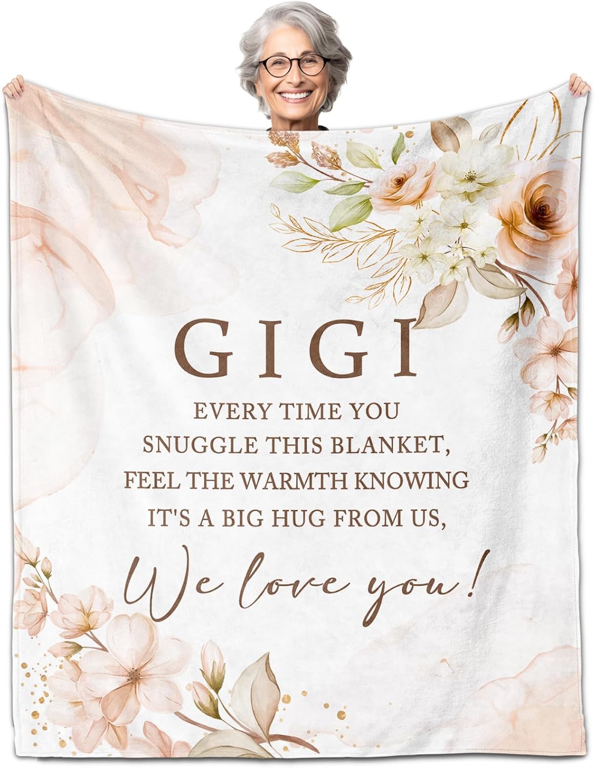 Amazon.com: NANISKA Gigi Gifts for Grandma, Gigi Blanket 60" x 50 ...