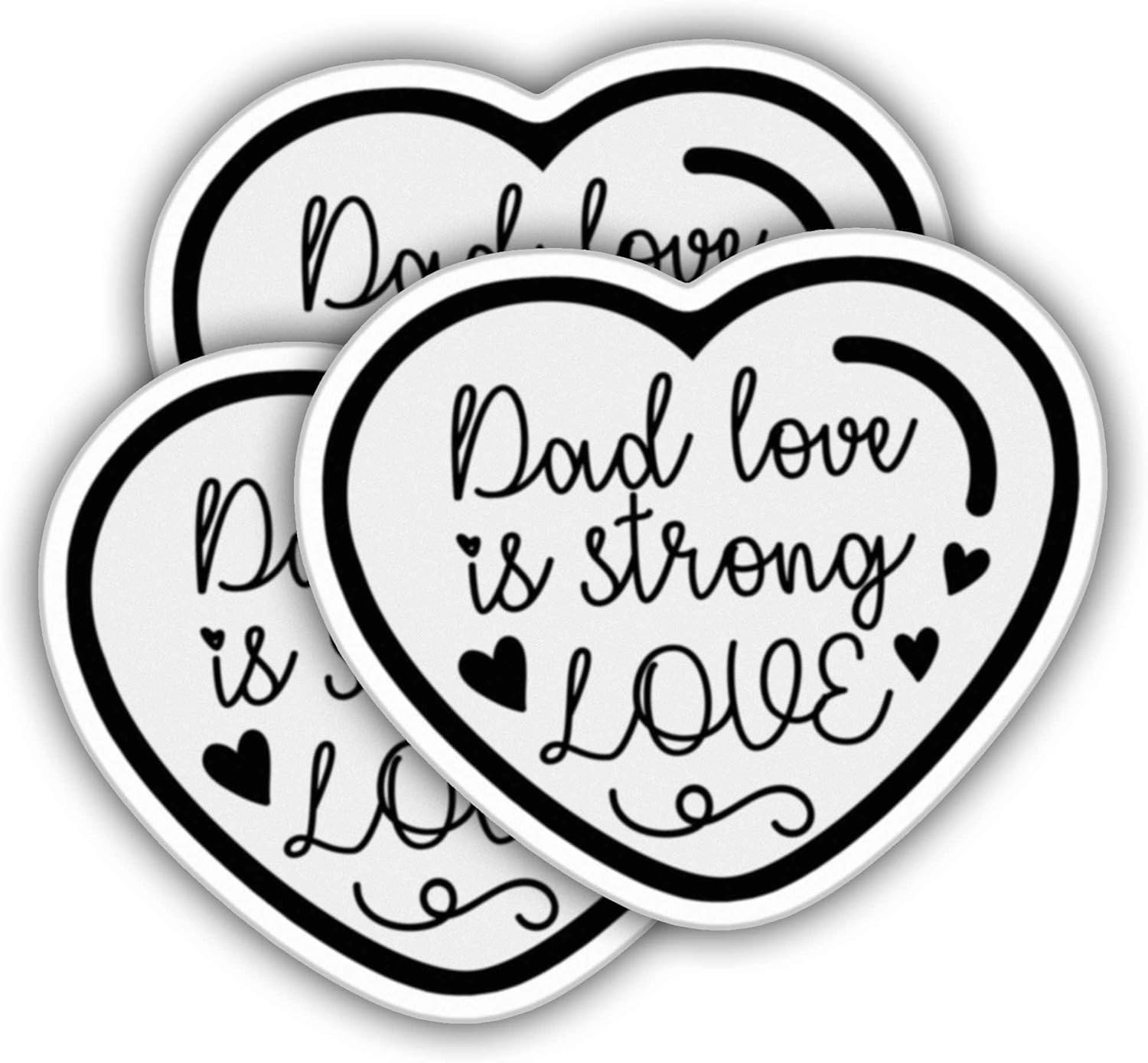 Amazon.com: (3pcs) Dad Stickers Father Decals Dad Love is Strong Love ...