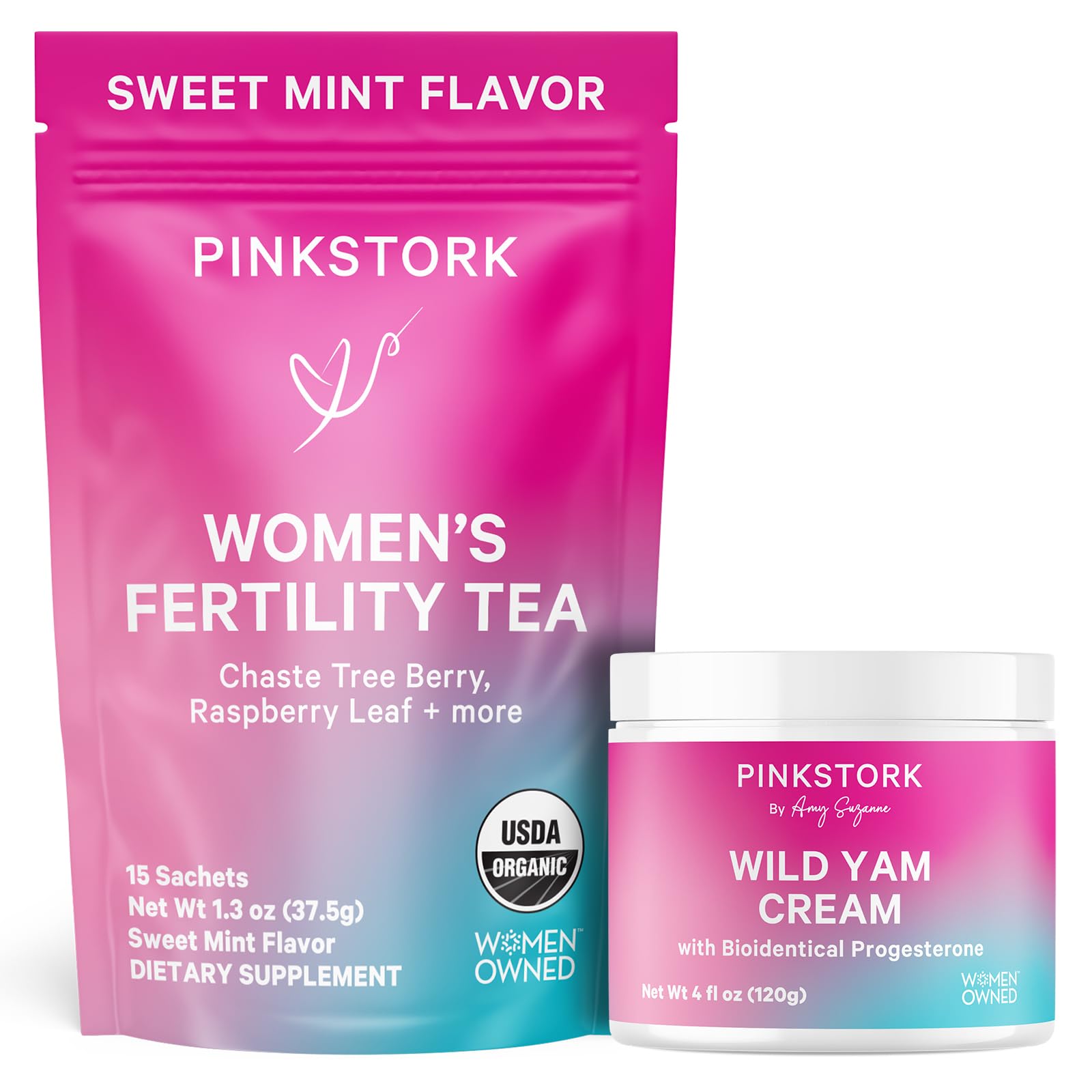 Amazon.com: Pink Stork Fertility Tea and Progesterone Cream for Women ...