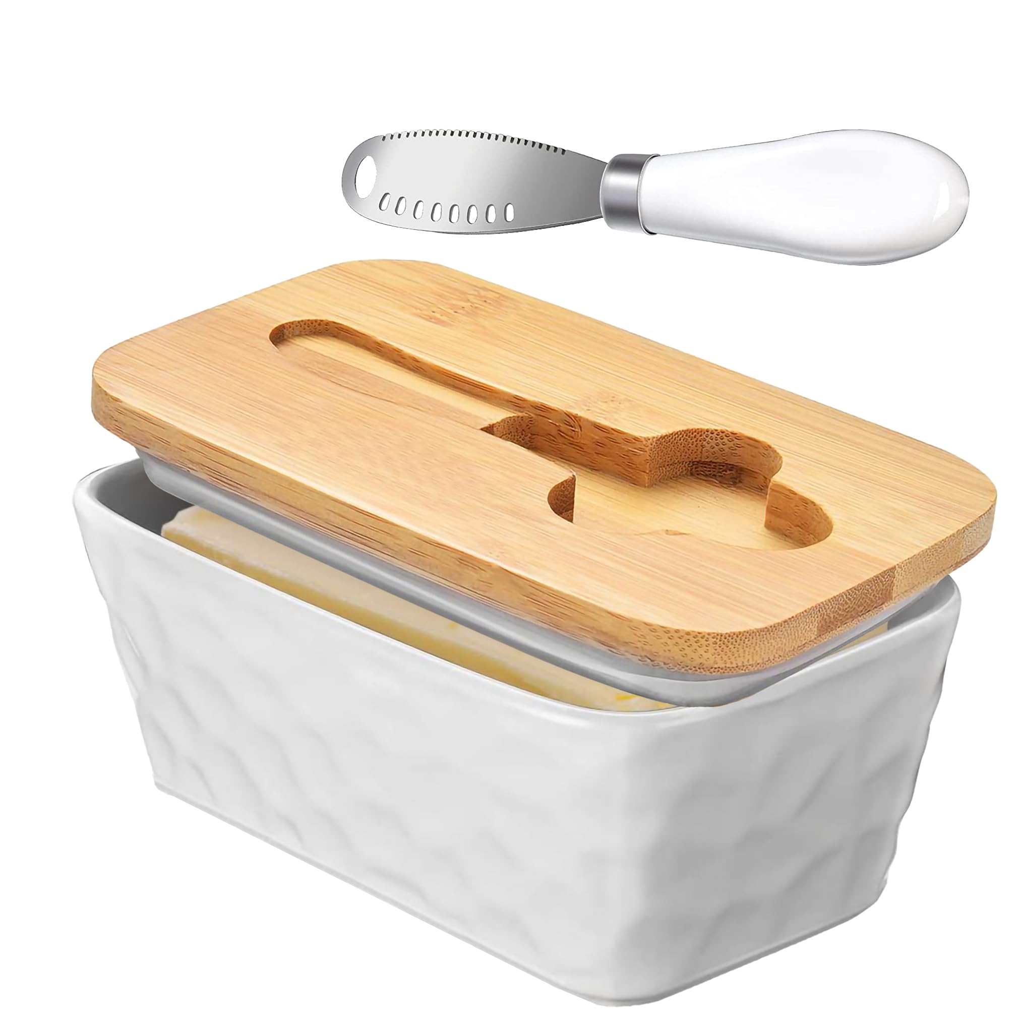 Amazon.com | Lovelyduo Large Butter Dish with Lid for Countertop ...