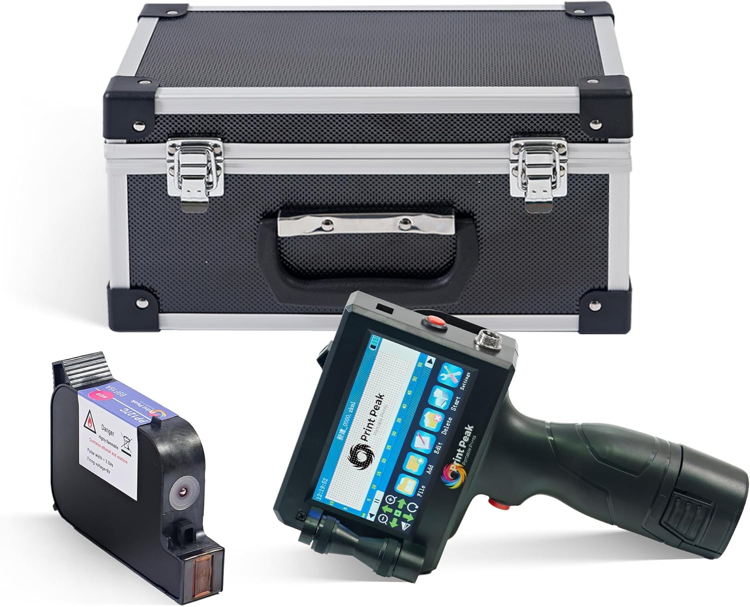 Amazon.com: PrintPeak Handheld Inkjet Printer Gun, Black Ink Cartridge ...