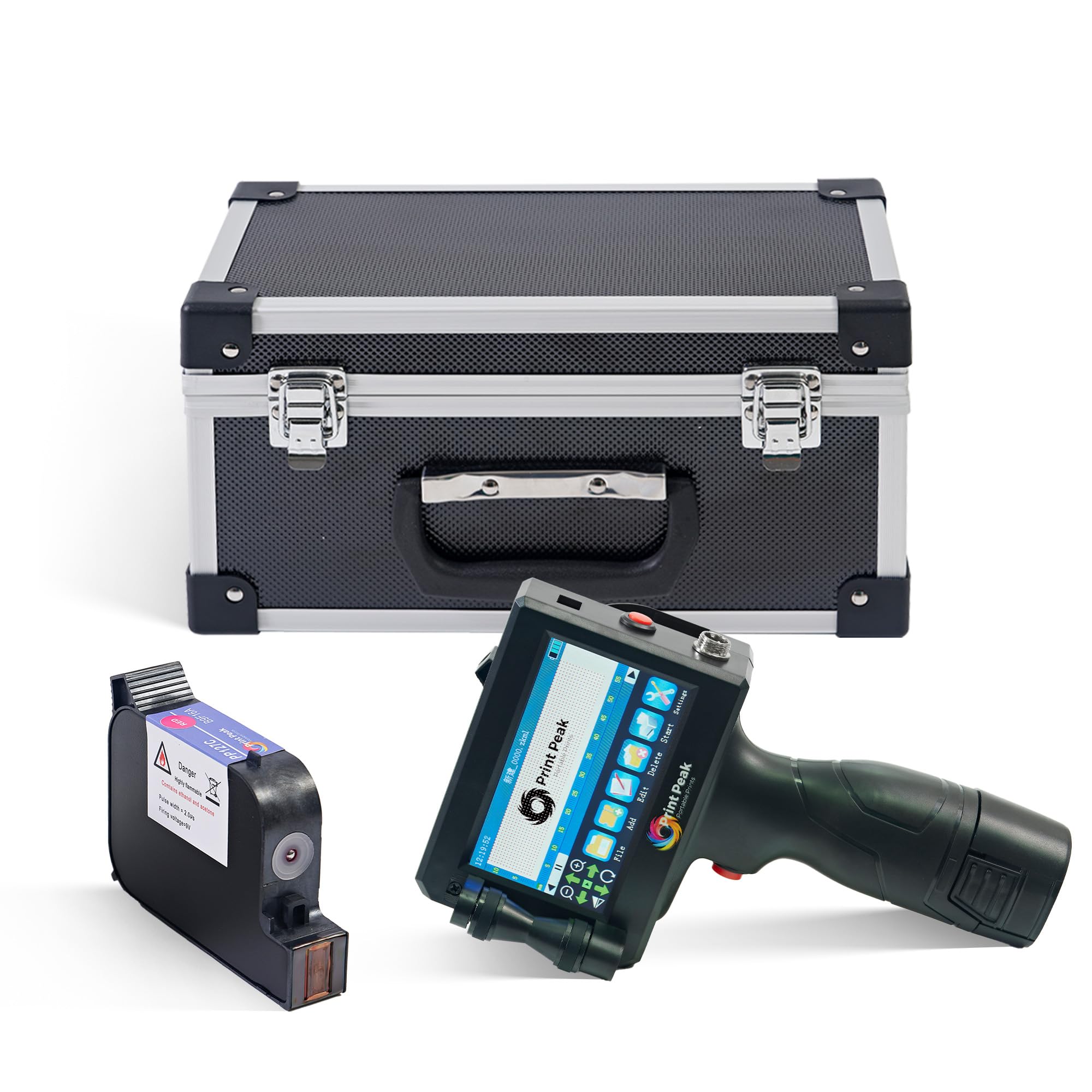 Amazon.com: PrintPeak Handheld Inkjet Printer Gun, Black Ink Cartridge ...