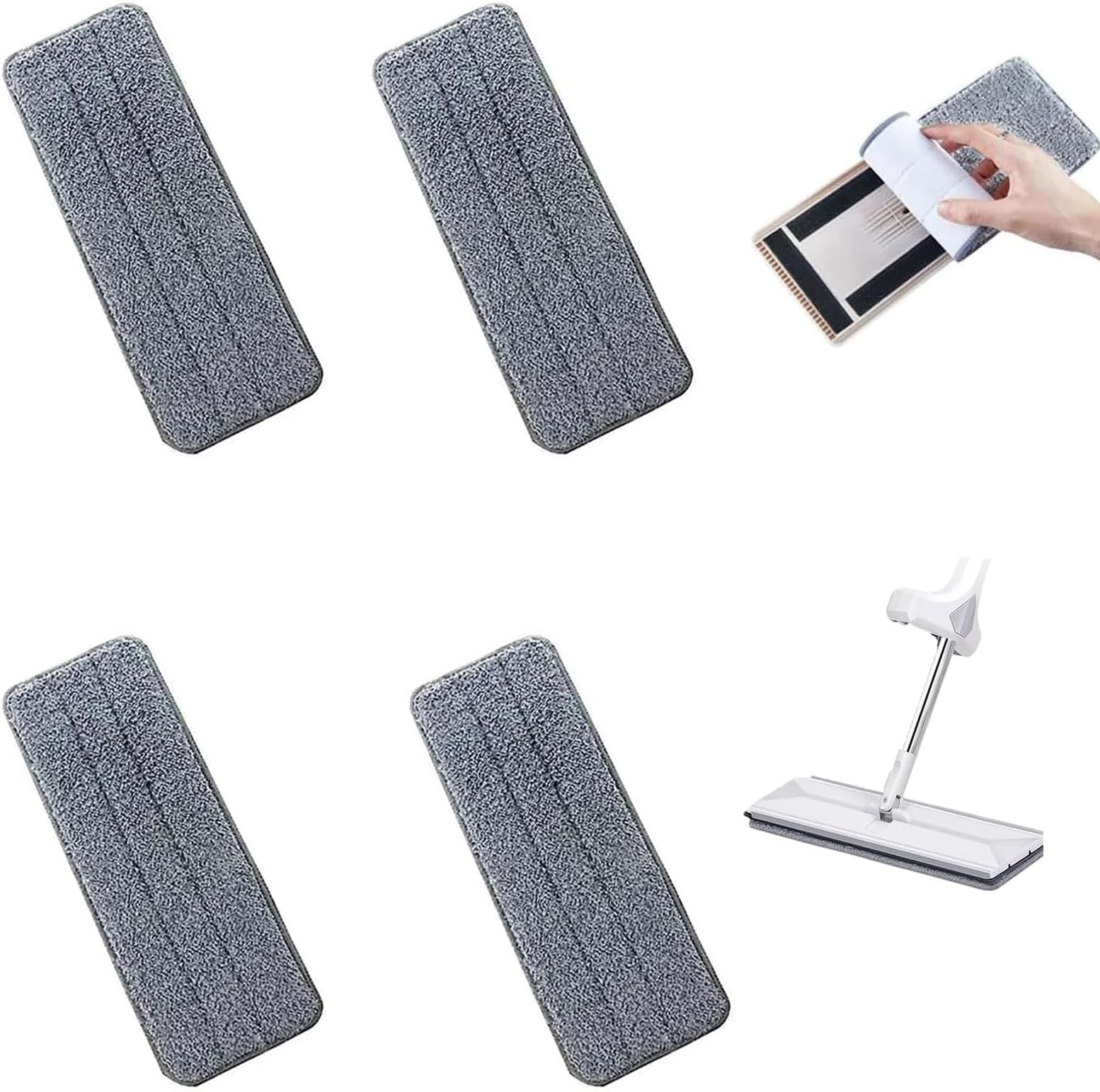 URAQT Panno Mocio, 3 Pezzi Panno Microfibra Pavimenti Mop, Panno Mocio ...