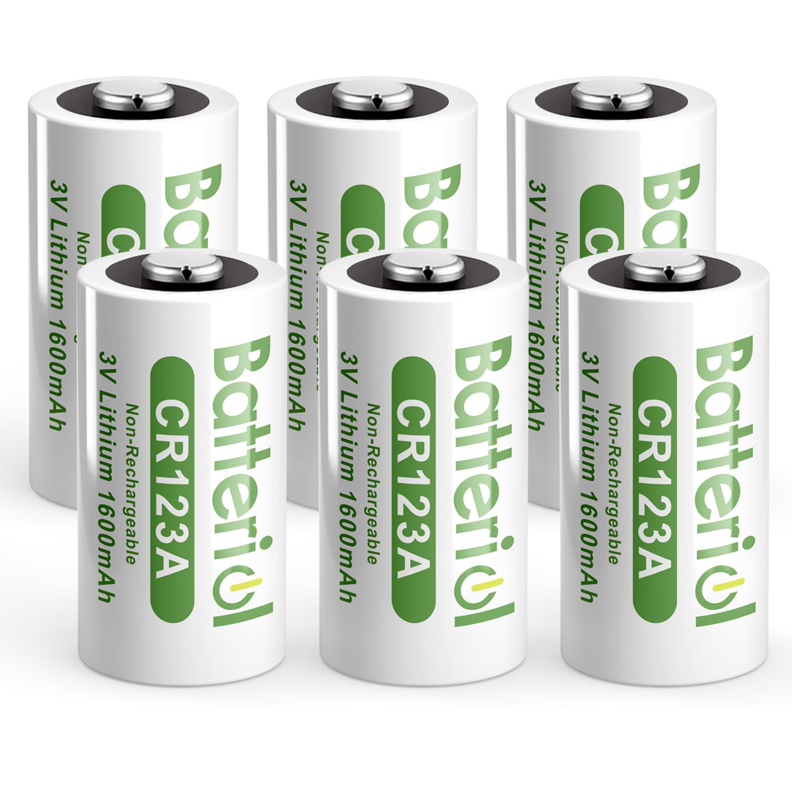 Amazon.com: Batteriol CR123A 3V Lithium Battery, 123 Batteries Lithium ...