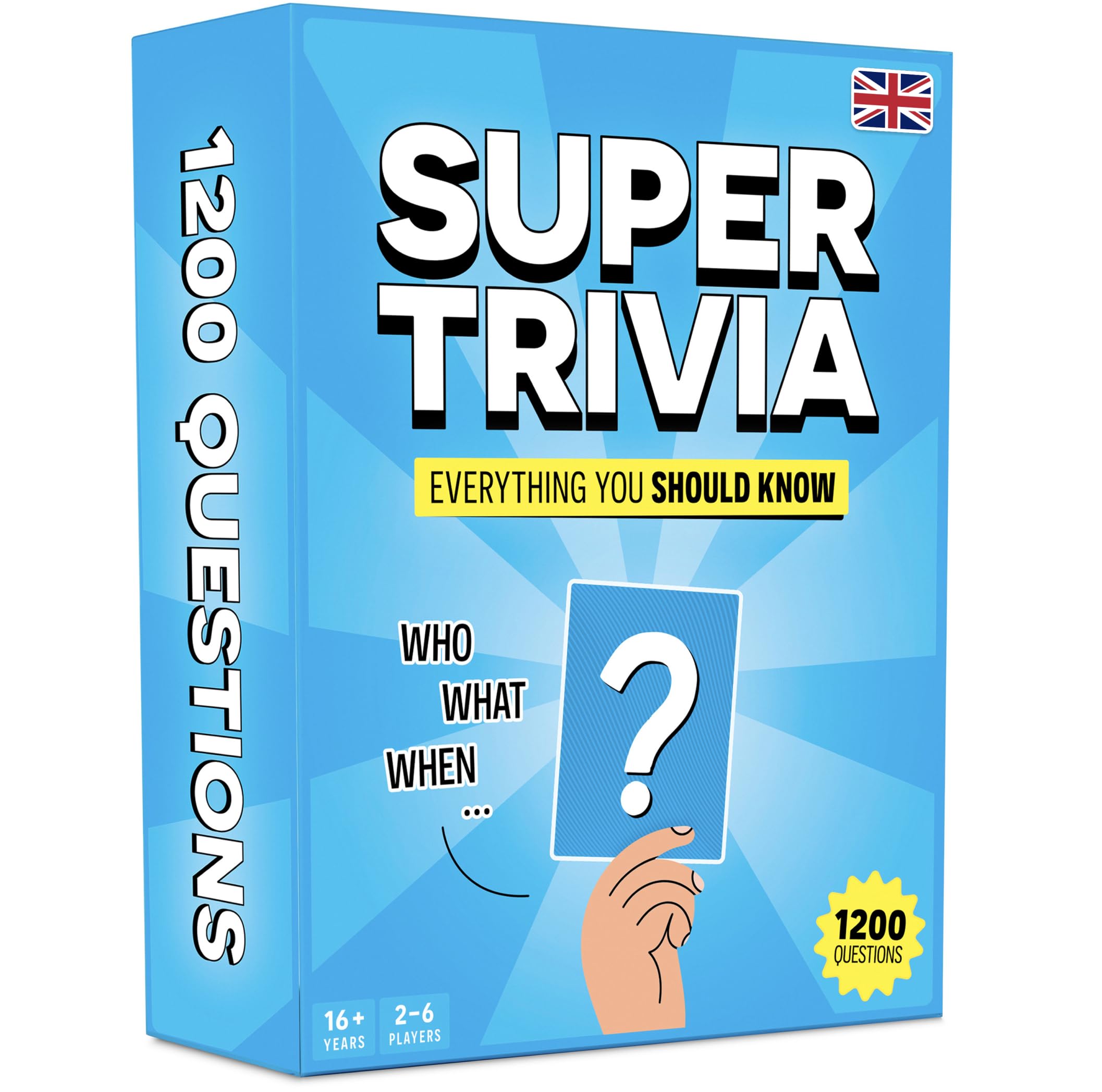 Super Trivia Games for Adults with 1200 Questions - Fun Board Game with ...