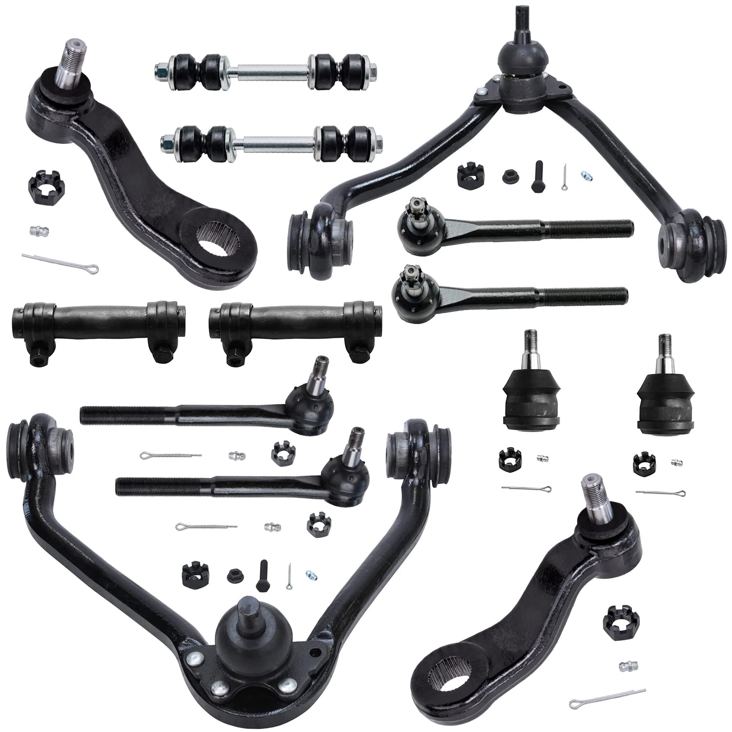 Detroit Axle - Front Upper Control Arm w/ Ball Joint + Sway Bars Tie ...