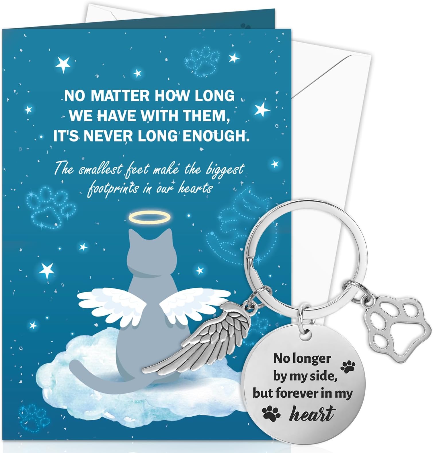 DPKOW Pet Sympathy Card Loss of Cat Memorial Gifts, Thinking of You ...