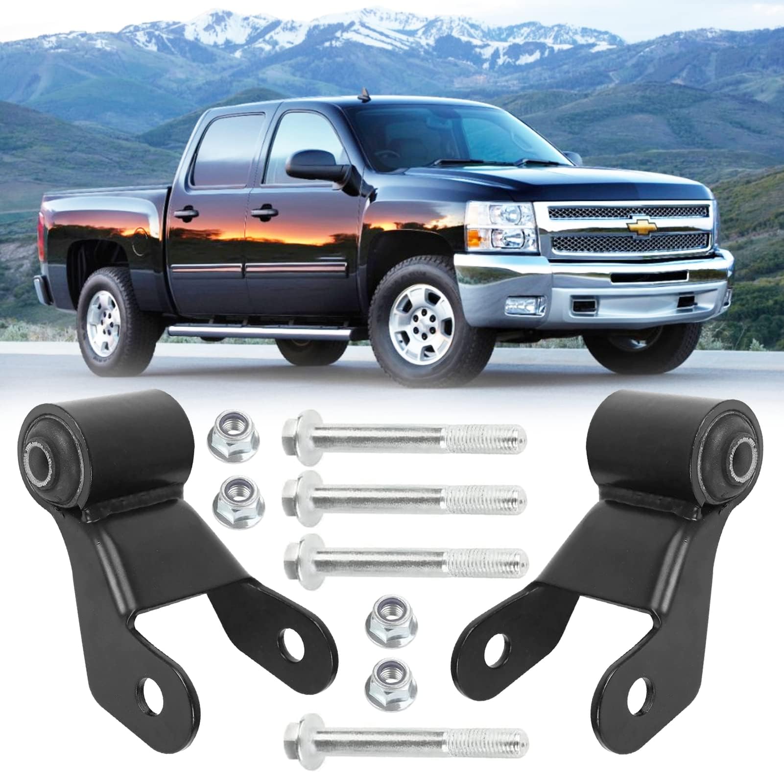 722-029 2Pcs Rear Rearward Leaf Spring Shackle Fit for Chevy GMC ...