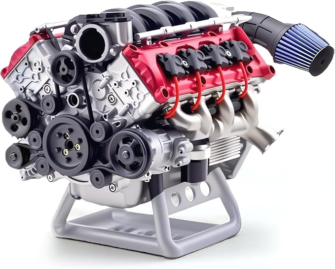 Amazon.com: Mini V8 Engine Kits That Runs - V8 Engine Model Kits, Cison ...