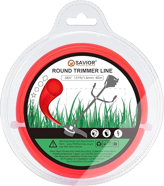 Savior Universal Strimmer Wire 1.6mm x 40m String Trimmer Line 1.6mm ...