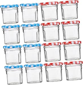 Amazon.co.jp: OKUMEYR 12pcs Glass Jars Yogurt Cups Moose Jars Honey ...
