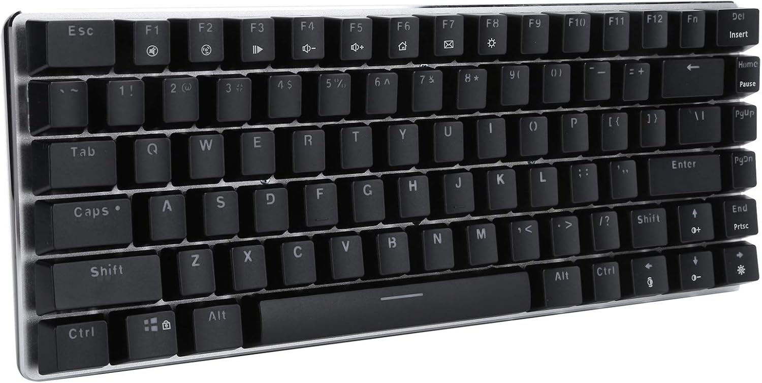 Amazon.com: Mechanical Gaming Keyboard, Portable 82 Key Ergonomic USB ...