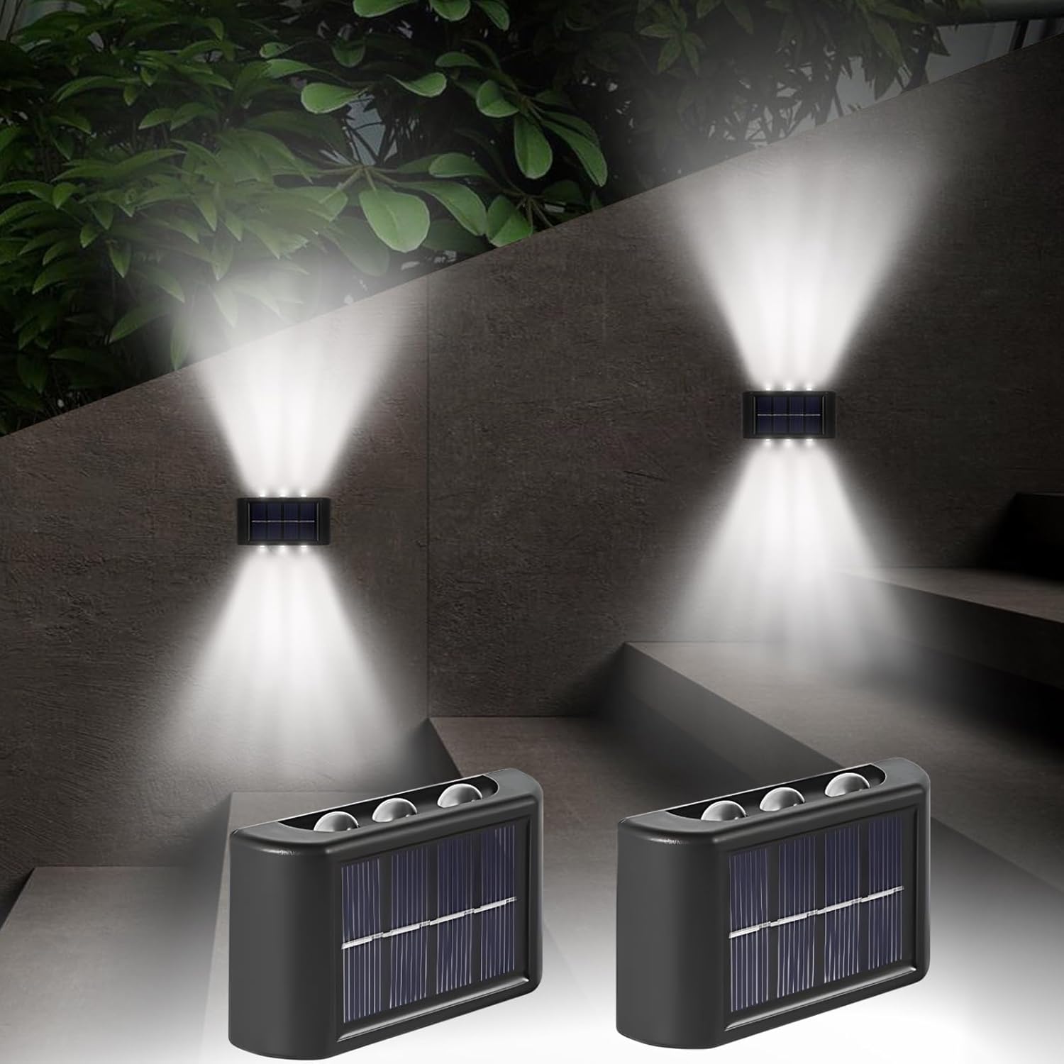 LightInTheBox 2PCS Solar Wall Light Outdoor Fence Lights Up and Down ...