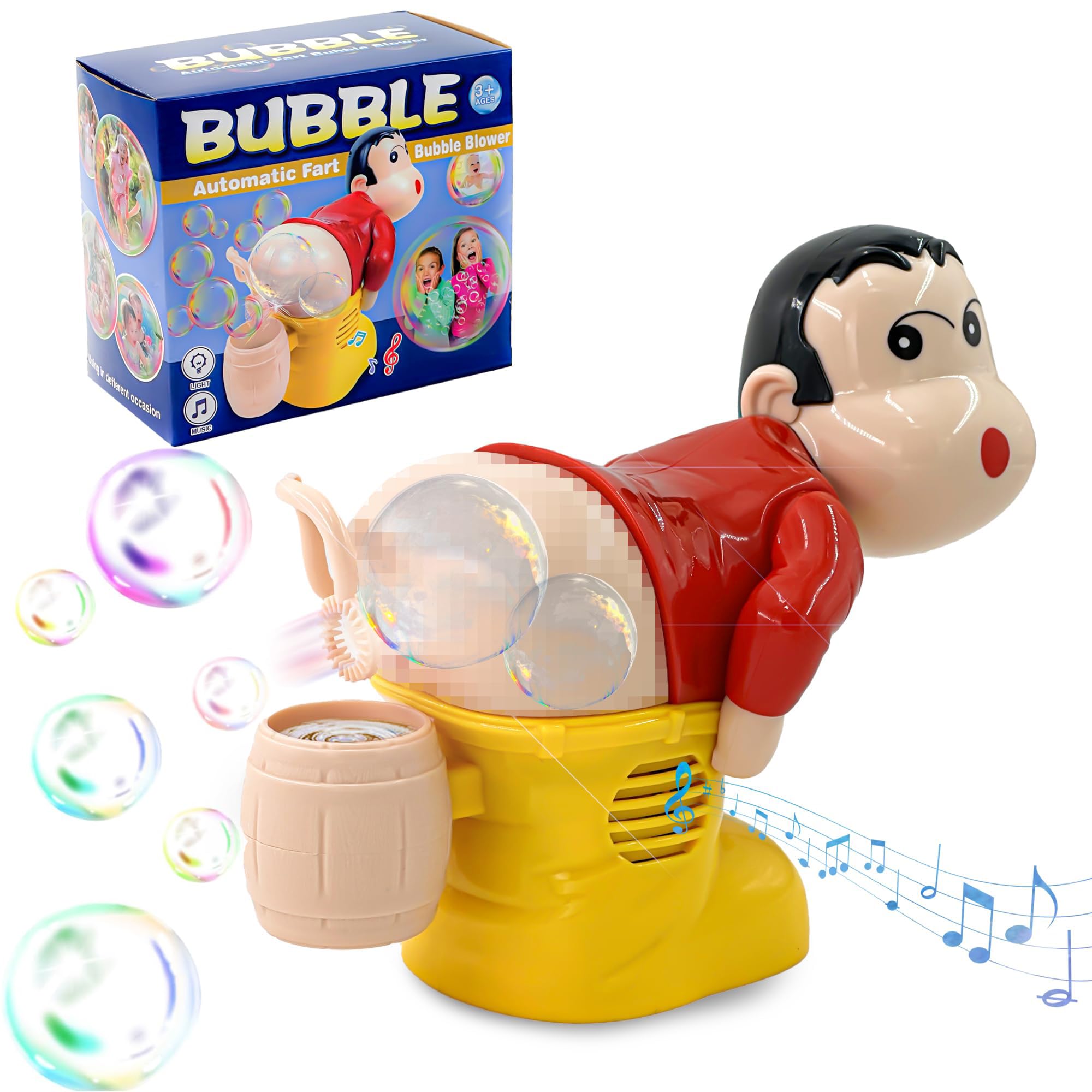Amazon.com: Farting Toy, Fart Bubble Blower Funny Toy Party Music Led Light Colorful Bubbles ...