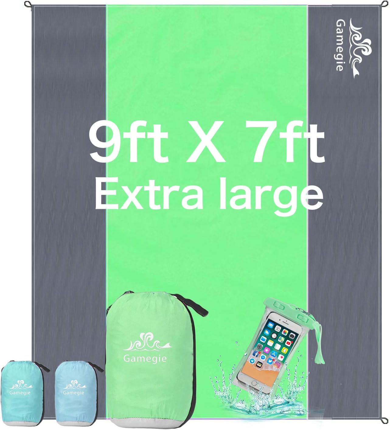 Amazon.com : Gamegie Sand Proof Beach Blanket, Large Sand Free Beach ...