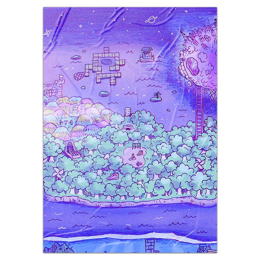 Omori Merch Omori Poster Omori Headspace Map Poster Posters Anime ...