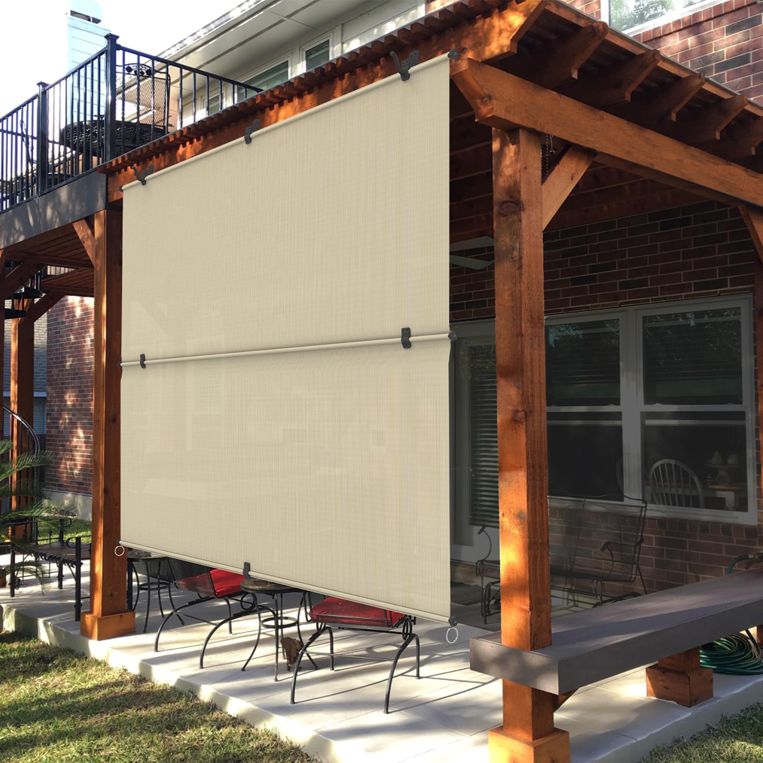 Snapklik.com : ECOOPTS 6W X 6L Outdoor Folding Shade, Cordless Fold ...