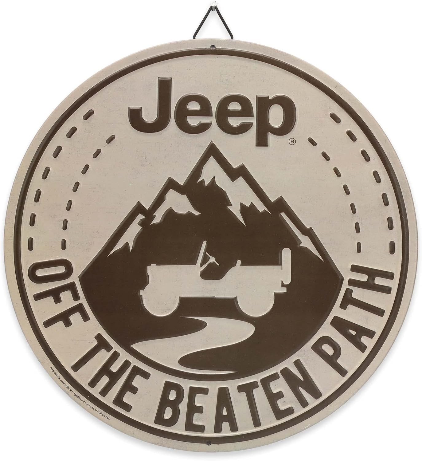 Amazon.com: Open Road Brands Jeep Off The Beaten Path Round Metal Sign ...