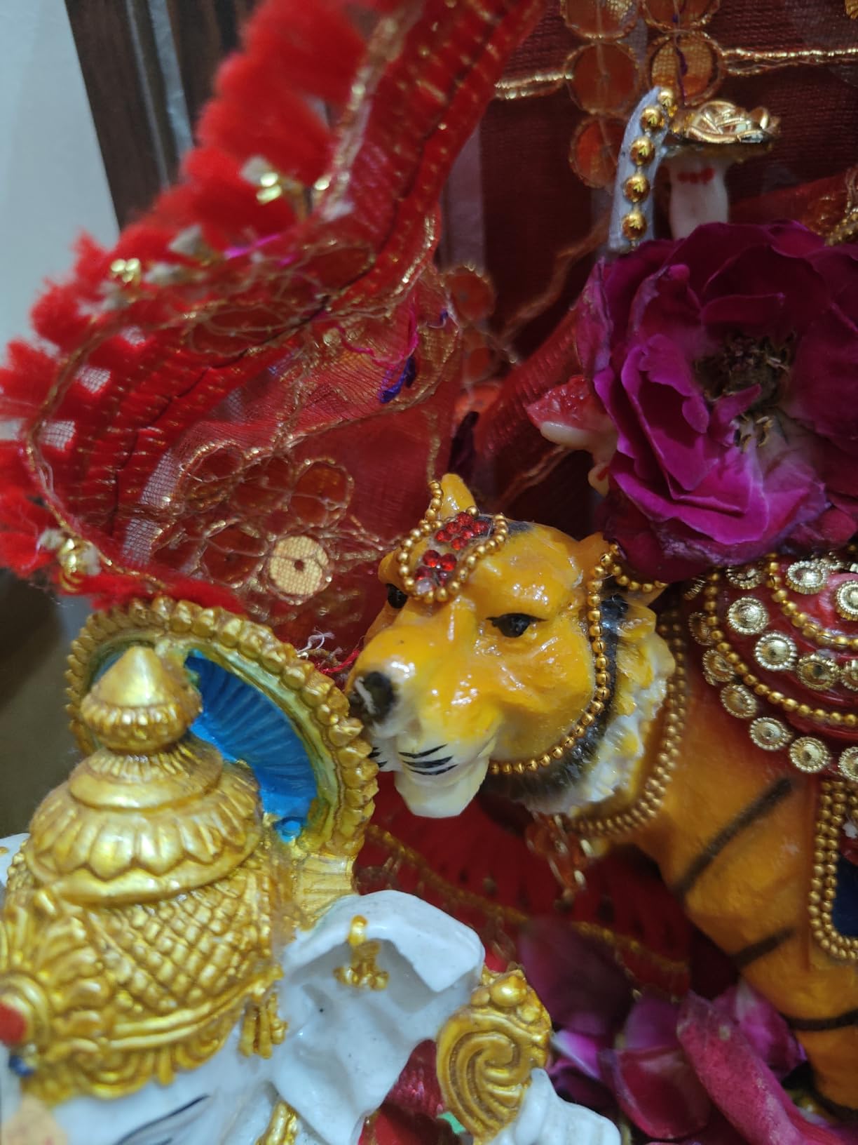 Buy The Decor Culture Durga Maa Idol Murti for Home, Car Dashboard ...