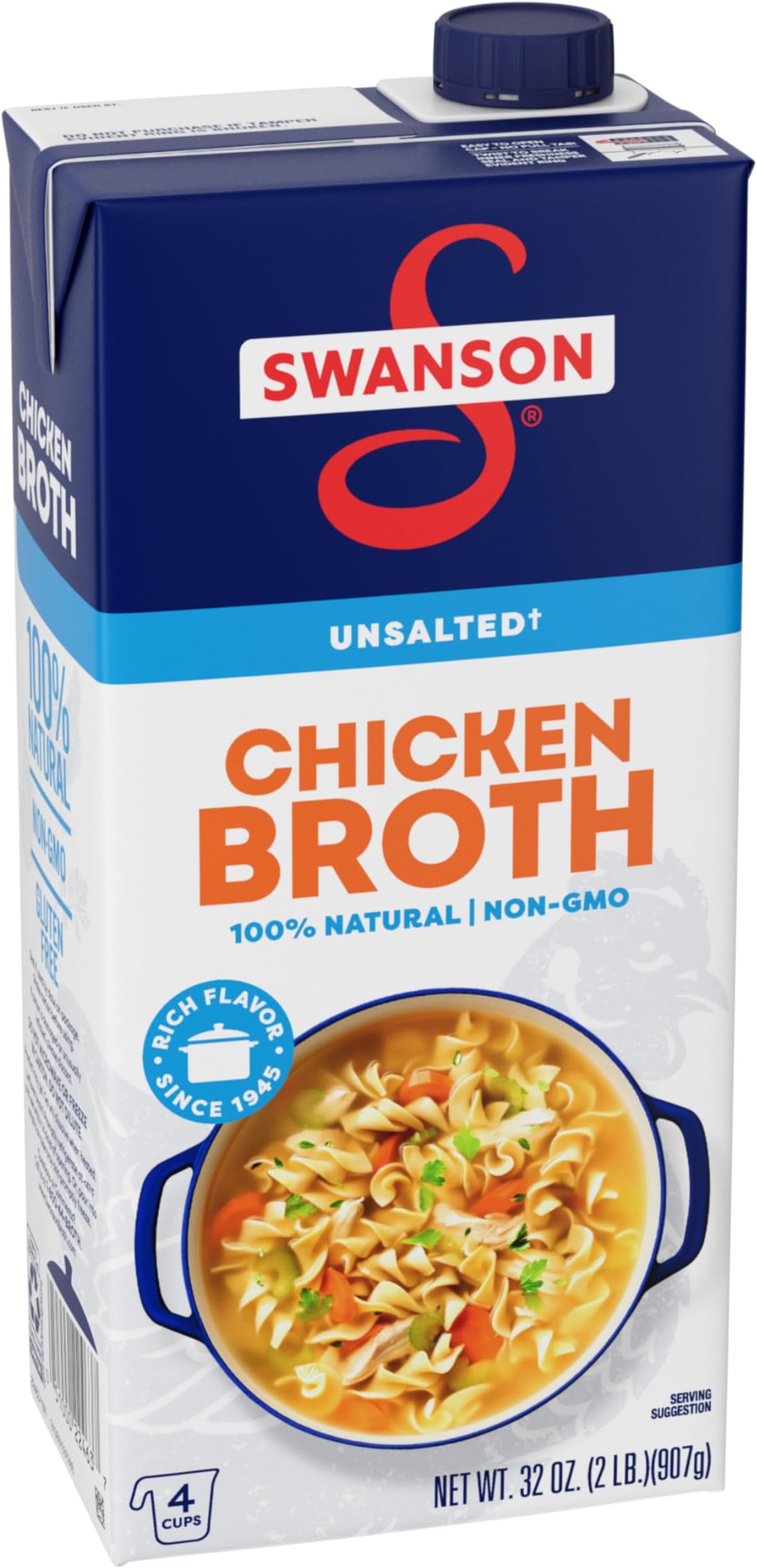 Amazon.com : Swanson Chicken Bone Broth, 32 oz Carton : Grocery ...