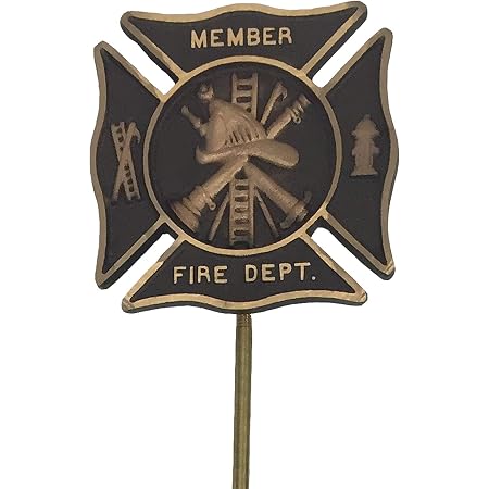 Amazon.com : Bronze Premium Grave Marker, Fireman Firefighter Marker ...