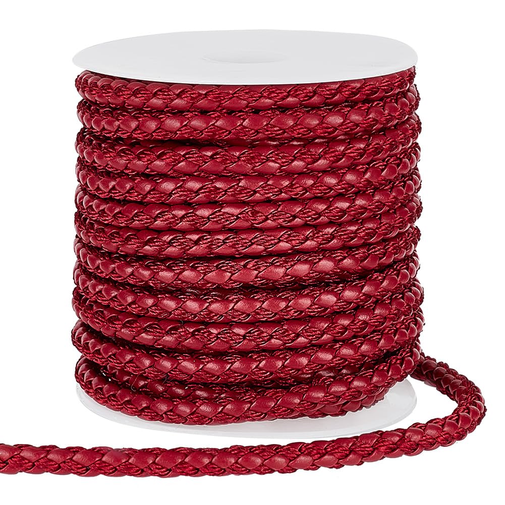 Amazon.com: PH PandaHall 10 Yards Round Braided Leather Cord, 5.5mm ...