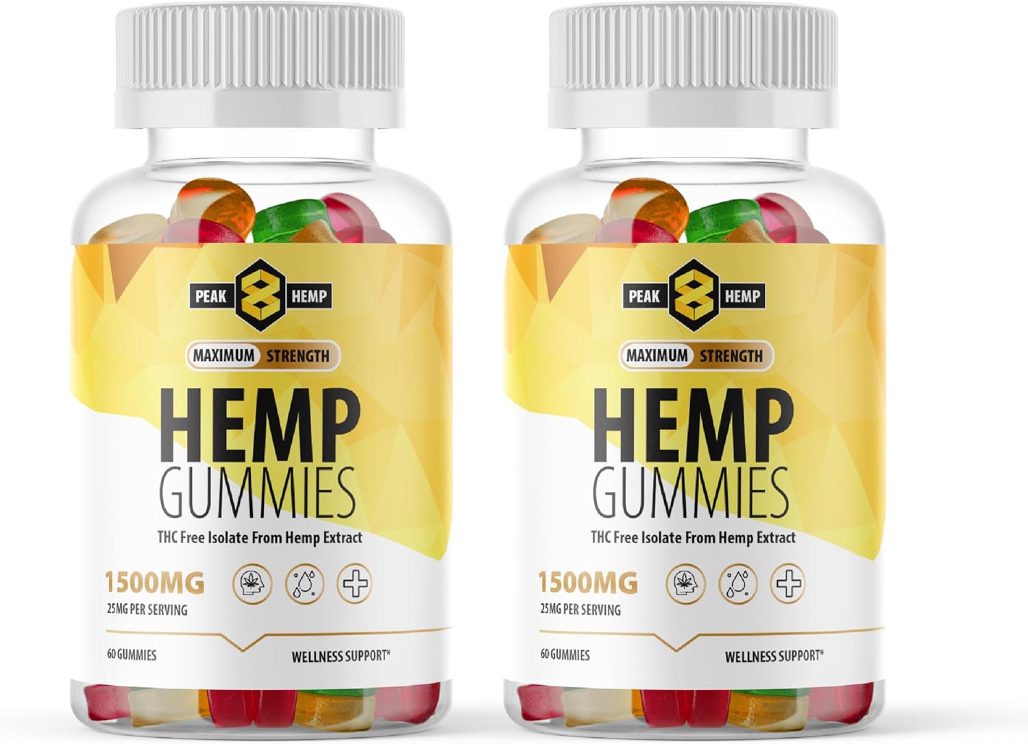 Amazon.com: Official... (2 Pack Peak 8 Gummies, Peak 8 Gummies Hemp ...