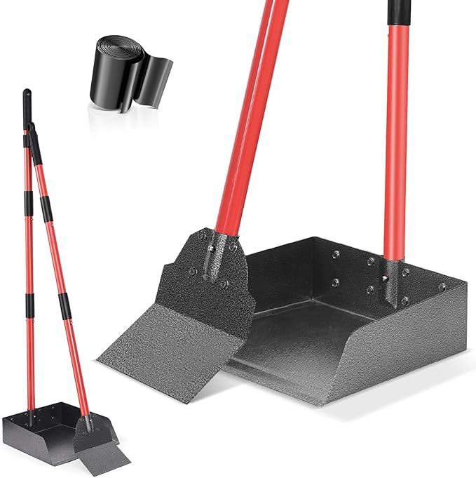 Amazon.com : Dog Pooper Scooper Tray and Shovel Kit, Heavy Duty Dog ...