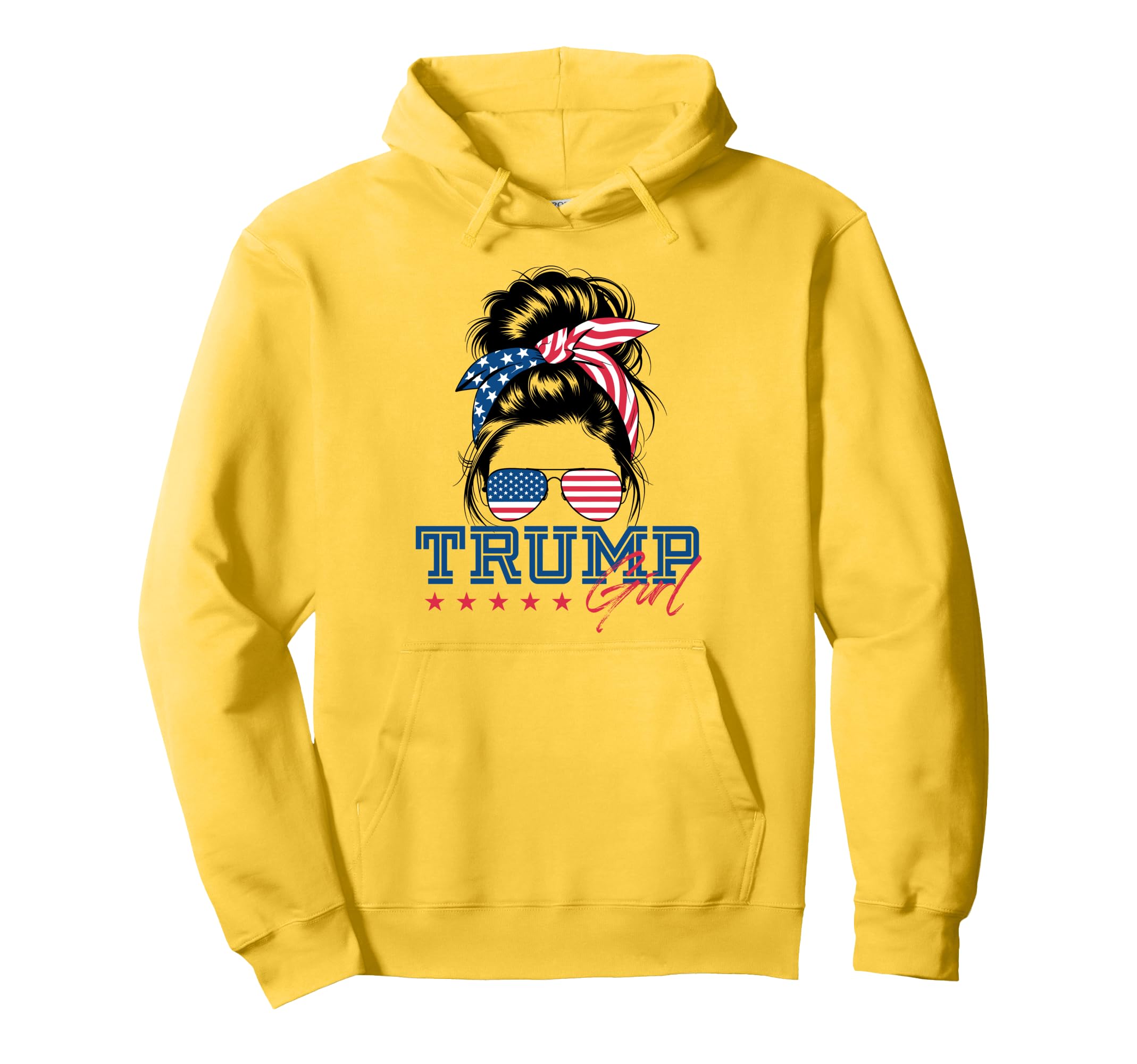 Amazon.com: Trump Girl Messy Bun Women Vote Trump 2024 Election USA ...