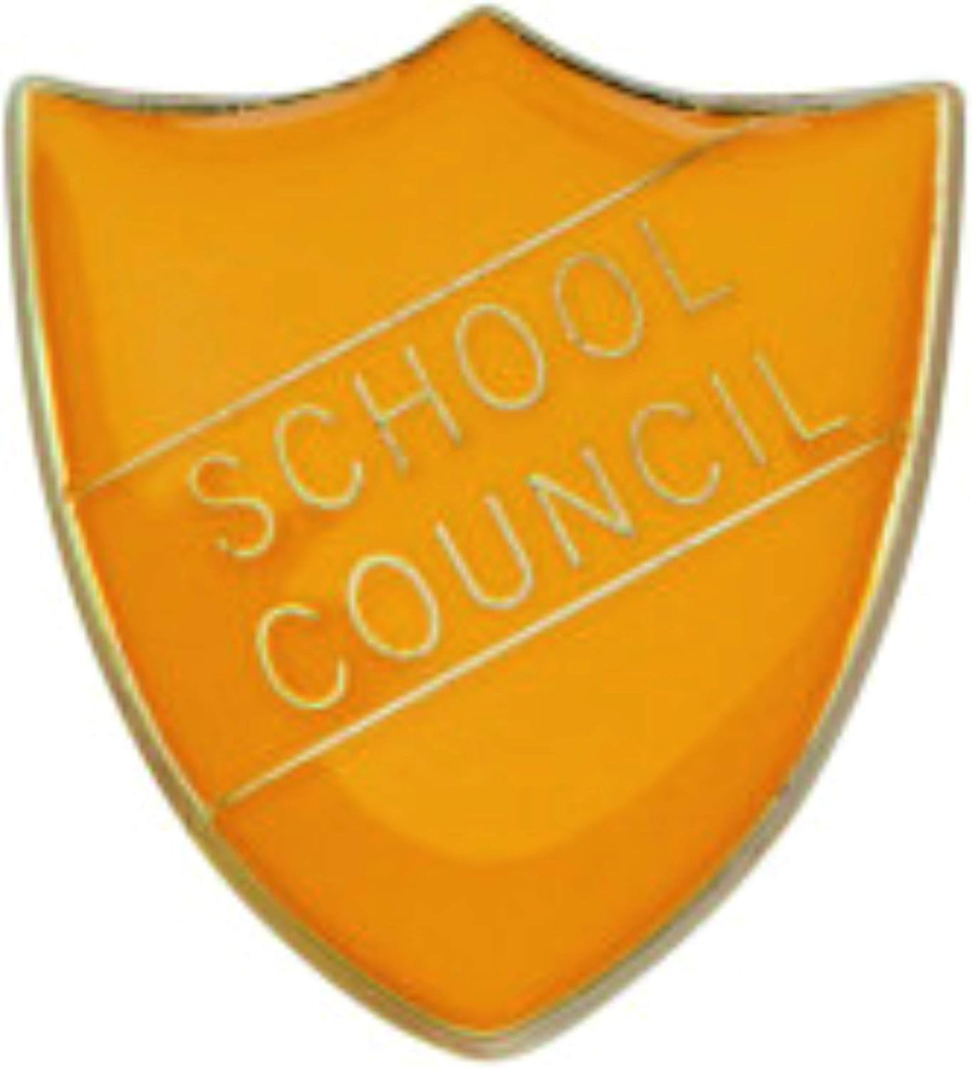 TPM Trading Pack of 10 x Yellow School Council Shield Badges : Amazon ...