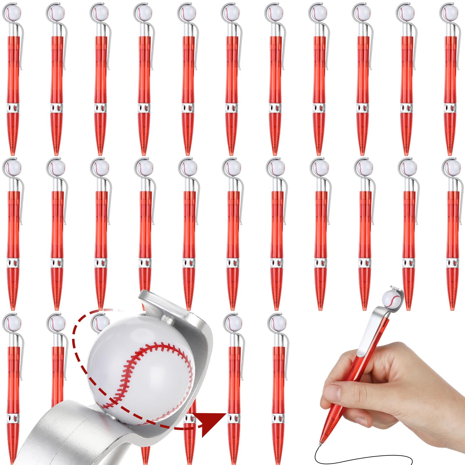 Amazon.com : Zhanmai 24 Pcs Baseball Writing Ballpoint Pens Novelty ...