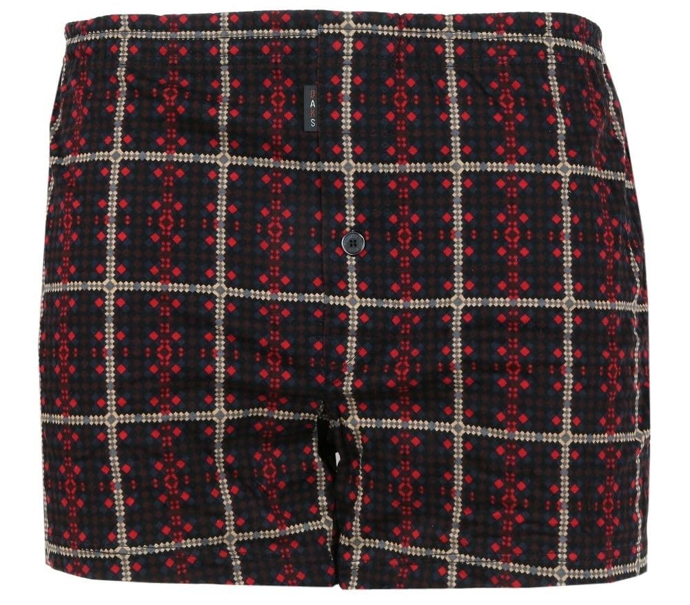 Amazon | [ダックス] トランクスパンツ メンズ 日本製 チェック ニット KNIT TRUNKS 黒 size M | トランクス 通販