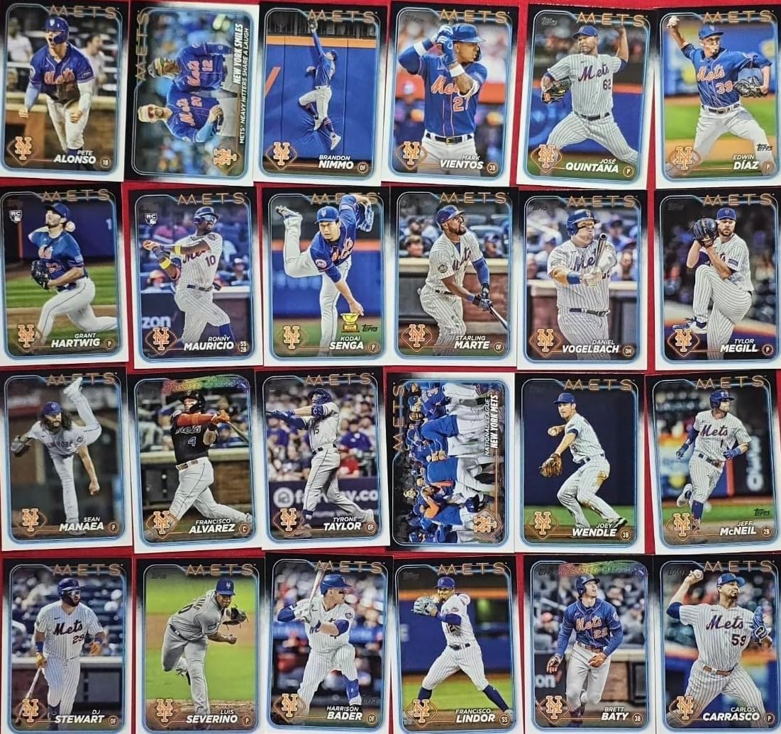 Amazon.com: New York Mets 2024 Topps Complete Mint 24 Card Hand ...