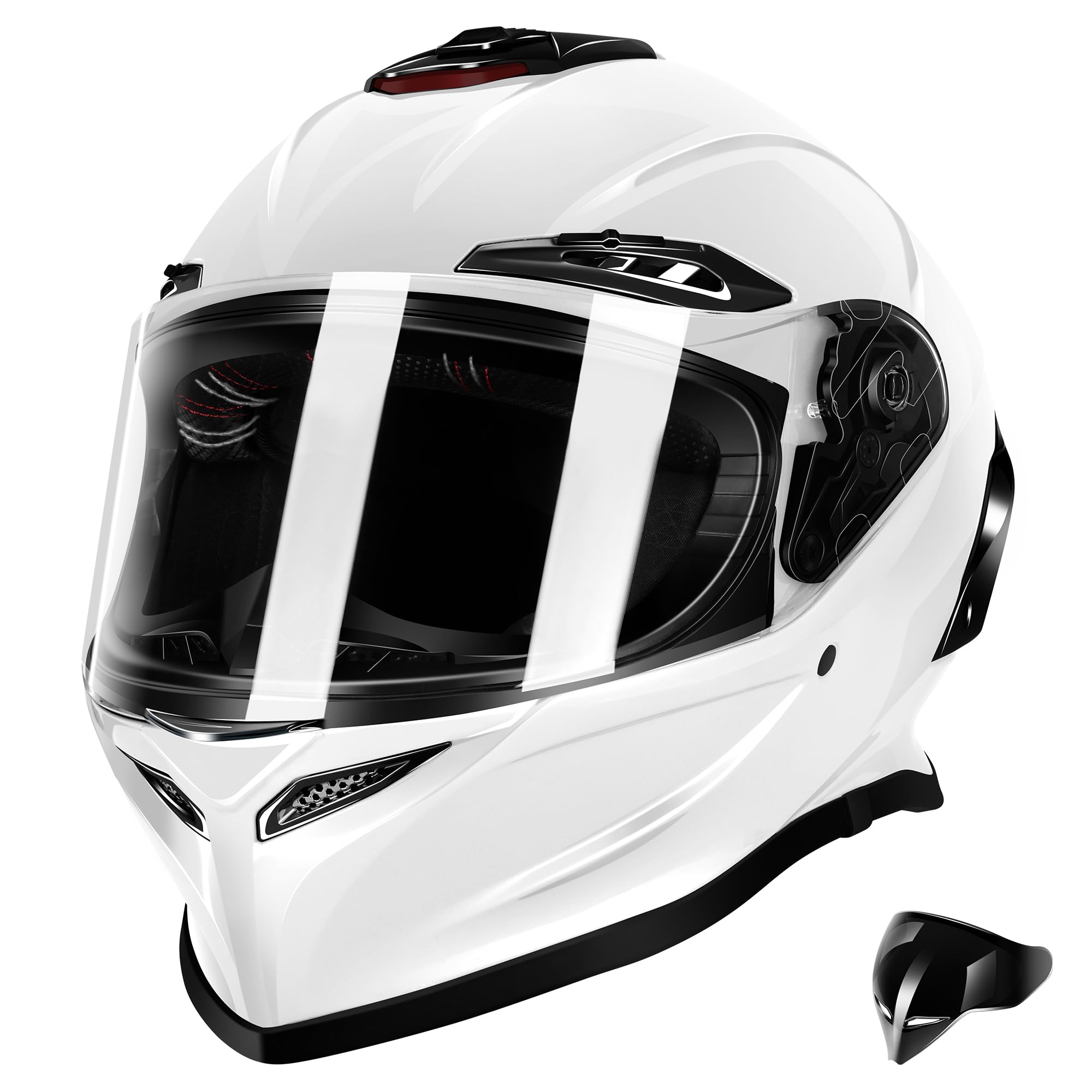 Snapklik.com : Yesmotor Full Face Helmet Street Bike Helmet For Adults