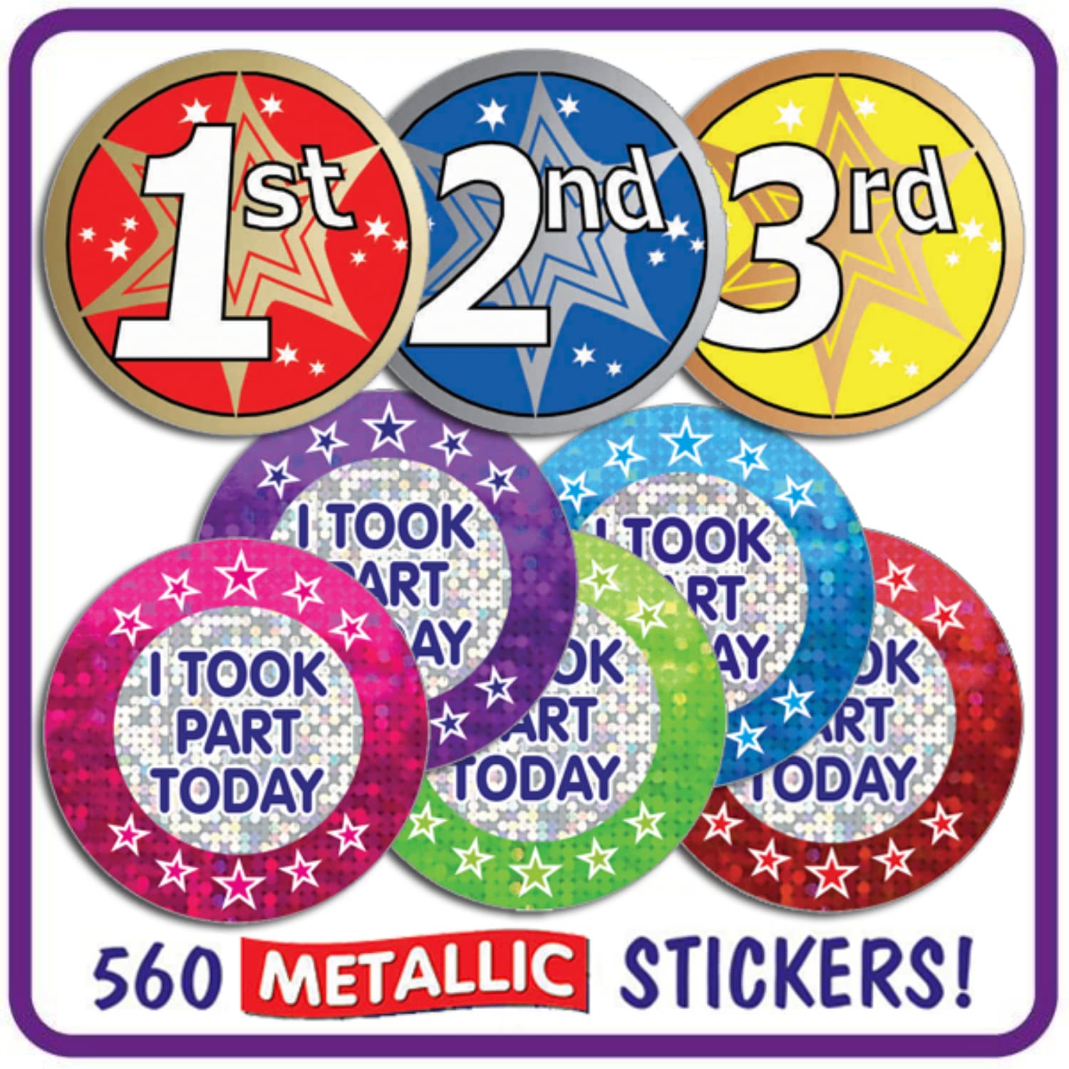 560 Mixed Metallic Shiny 1st 2nd 3rd I Took Part Today Sports Day ...