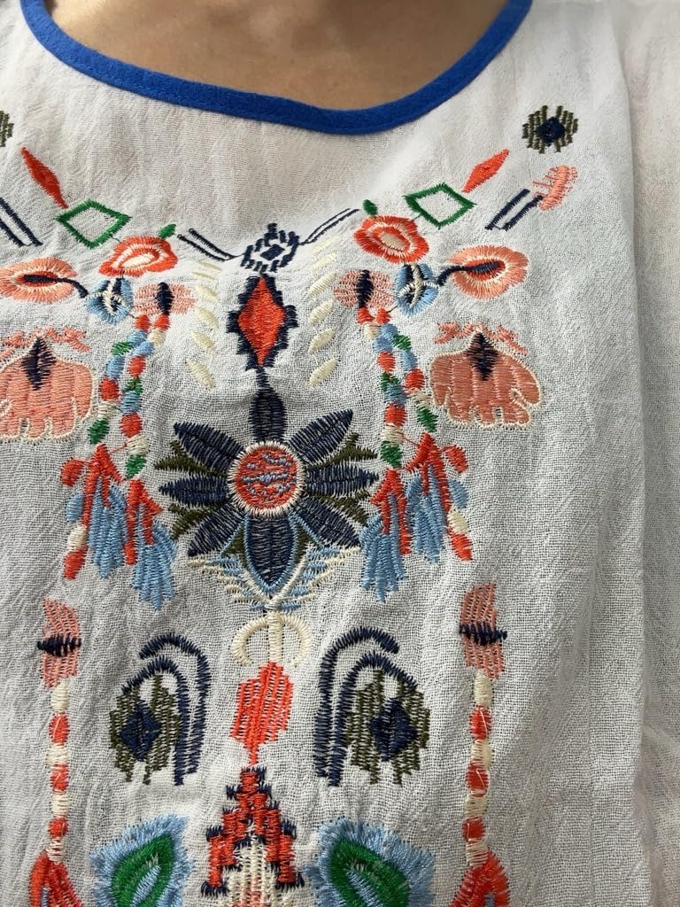 Amazon | [SECOND ROOTS] [セカンドルーツ] エスニック 刺繍 プルオーバー トップス アジアン 柄 デザイン 半袖 夏 レディース | Tシャツ・カットソー 通販