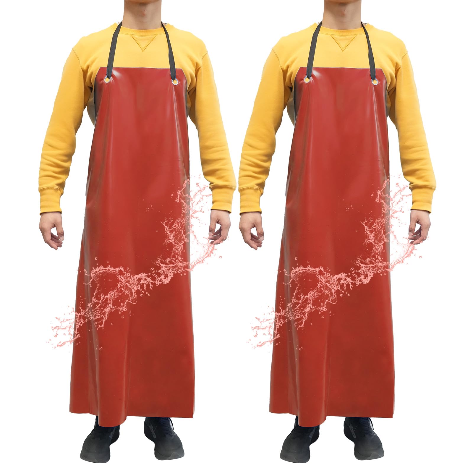 Snapklik.com : VICOGARD 2 Pack Waterproof Rubber Vinyl Apron 47 Inch ...