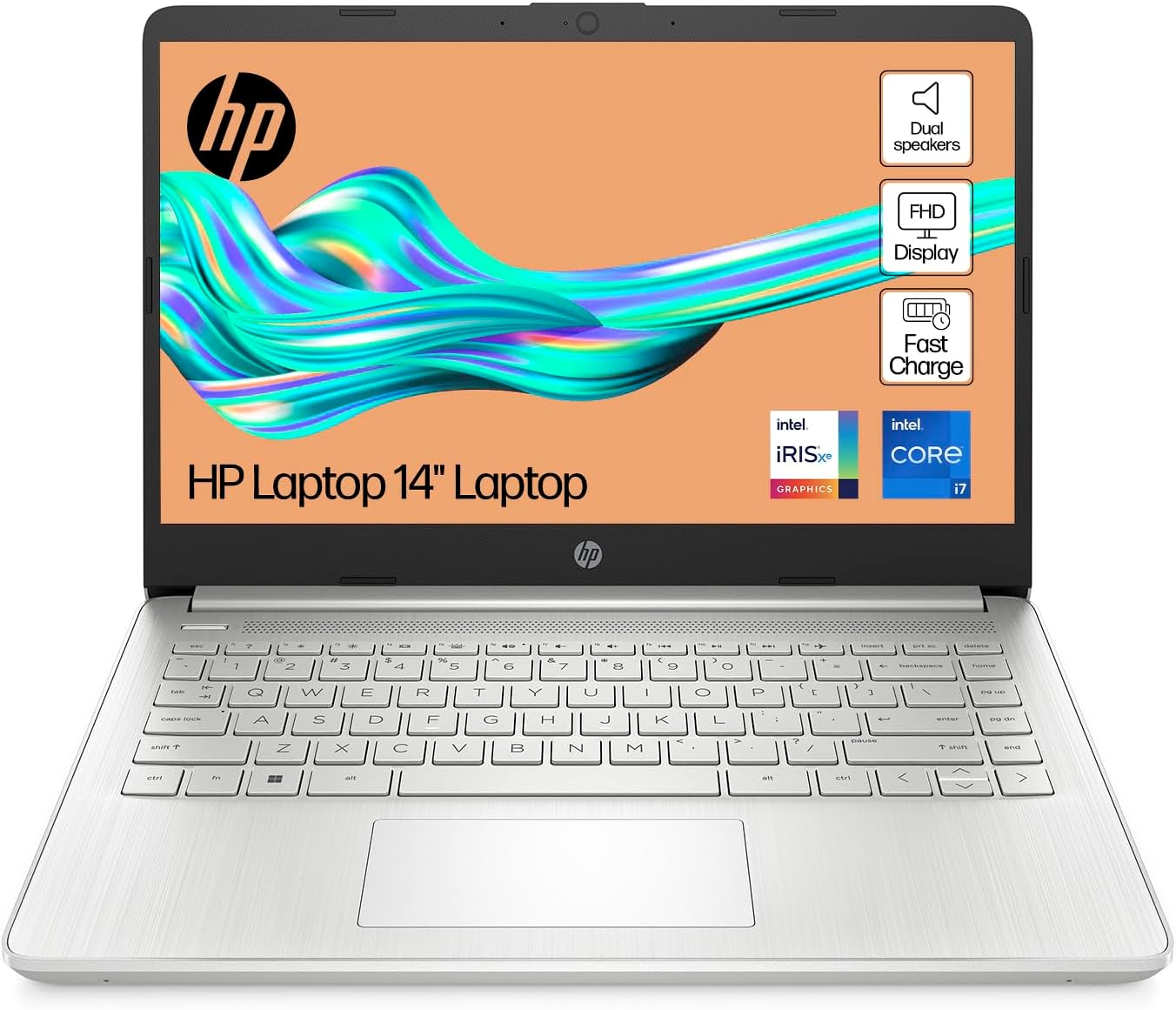 HP 14" Laptop | Intel Core i7-1255U Processor | 16 GB RAM | 512 GB SSD ...