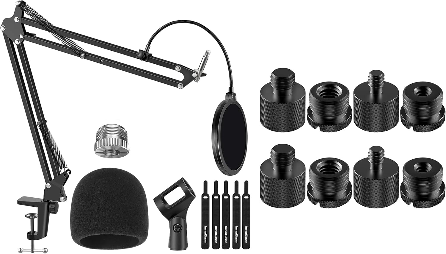 Amazon.com: InnoGear Mic Stand Set & 8 Pieces Mic Stand Adapter for ...