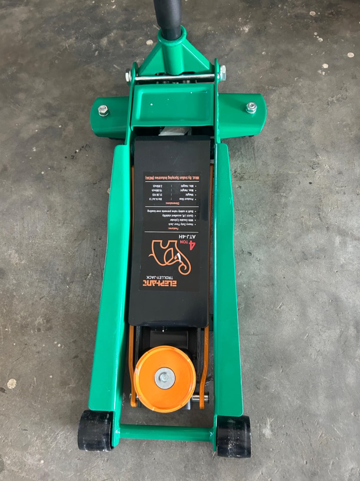 Elephant 4 Ton Capacity Double Piston Trolley Jack for Low Floor Cars ...