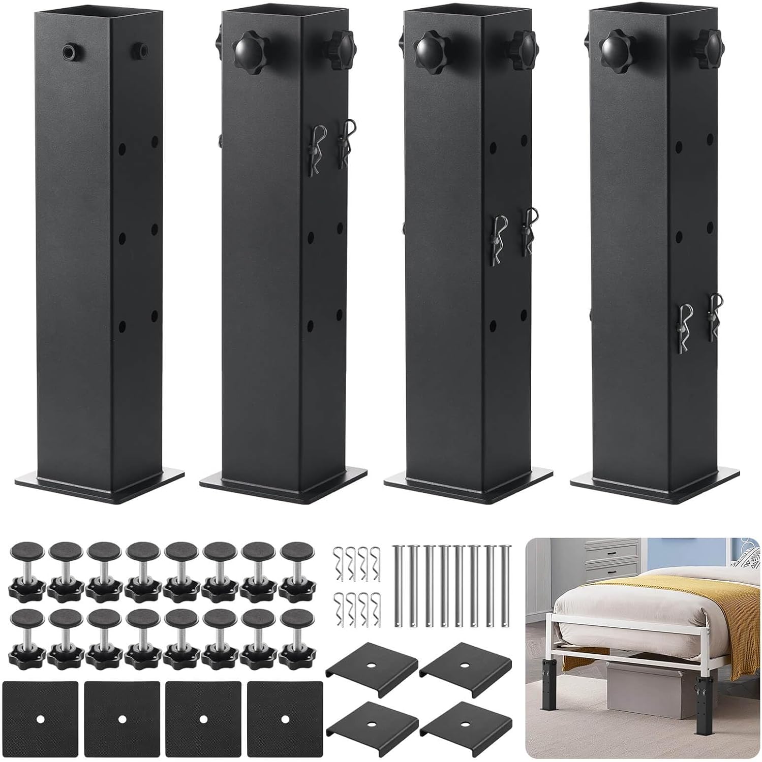 Amazon.com: UPVONT Heavy-Duty College Dorm Bed Risers with 0.16 ...
